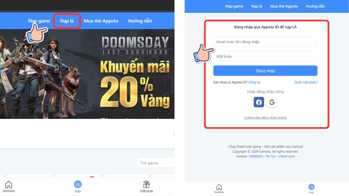 Chi tiết 5 cách nạp Gamota nhanh chóng, uy tín nhất